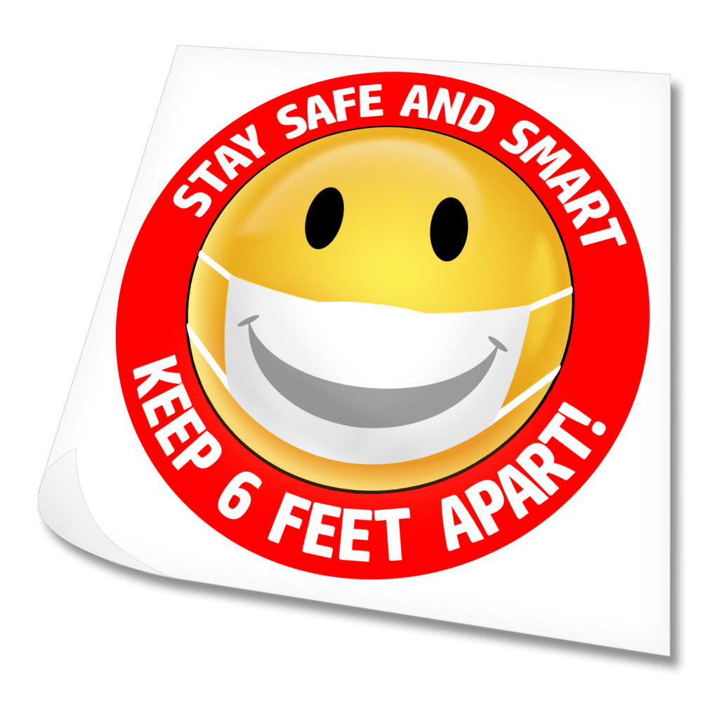 SOCIAL DISTANCING FLOOR DECALS - 25 Pack - School Photo Marketing